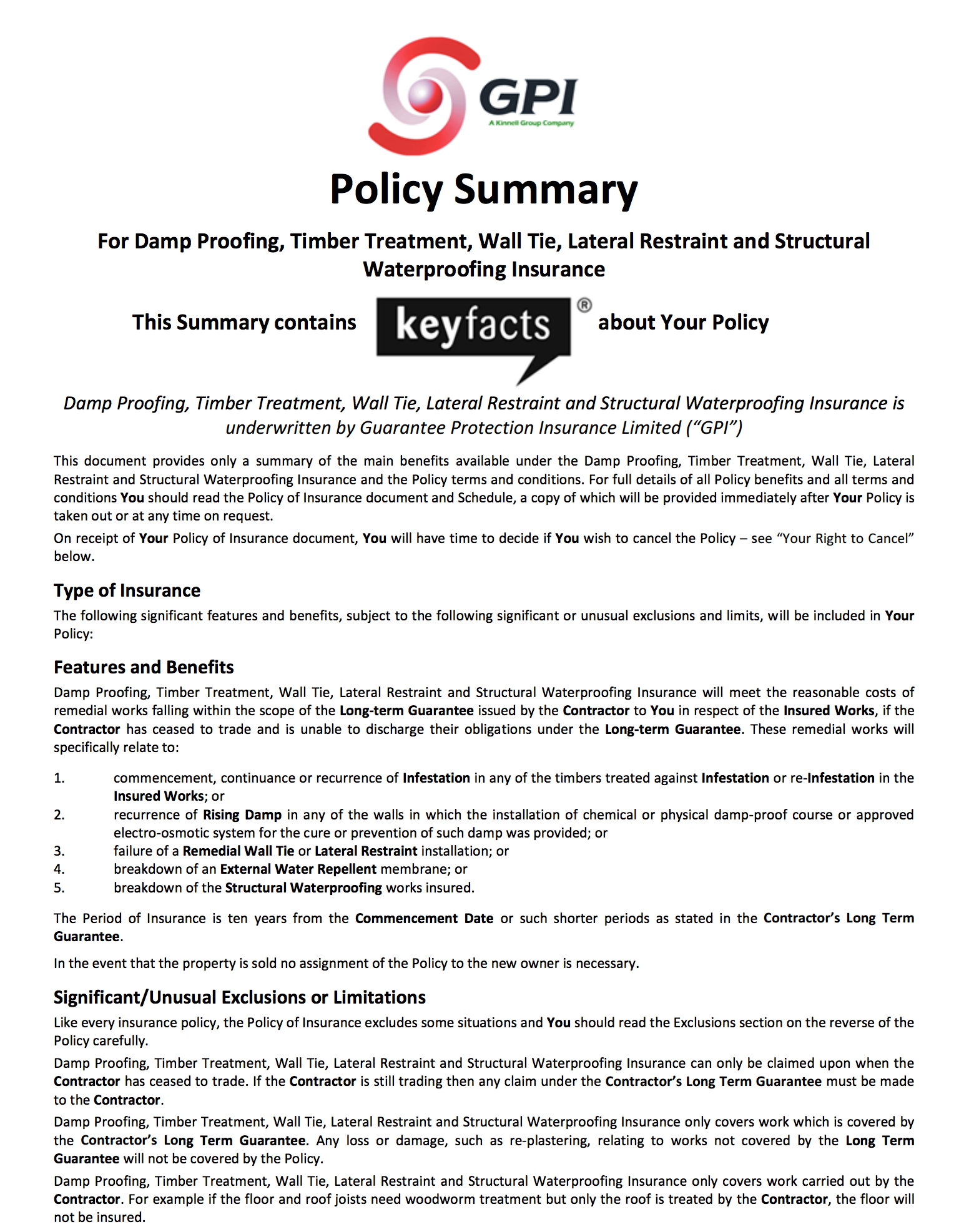 Guarantees — South-East Timber & Damp Ltd.